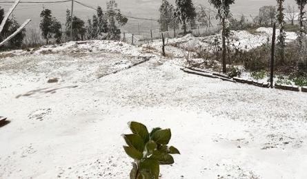 Lao Cai commune covered in white snow