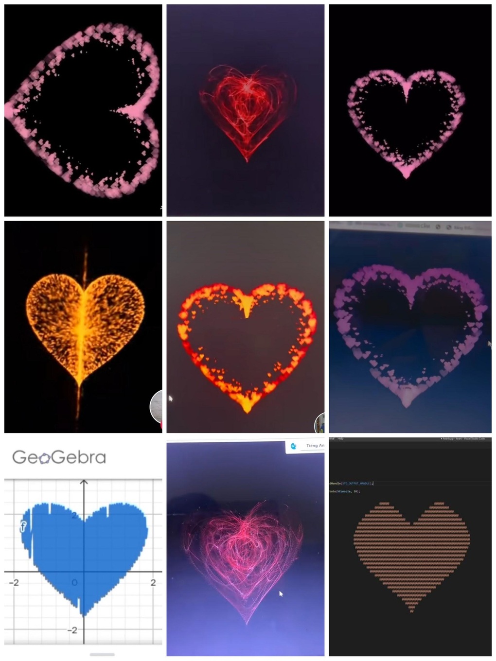 Dân mạng rủ nhau "đu trend" tạo hình trái tim bằng mã code | Báo Dân trí